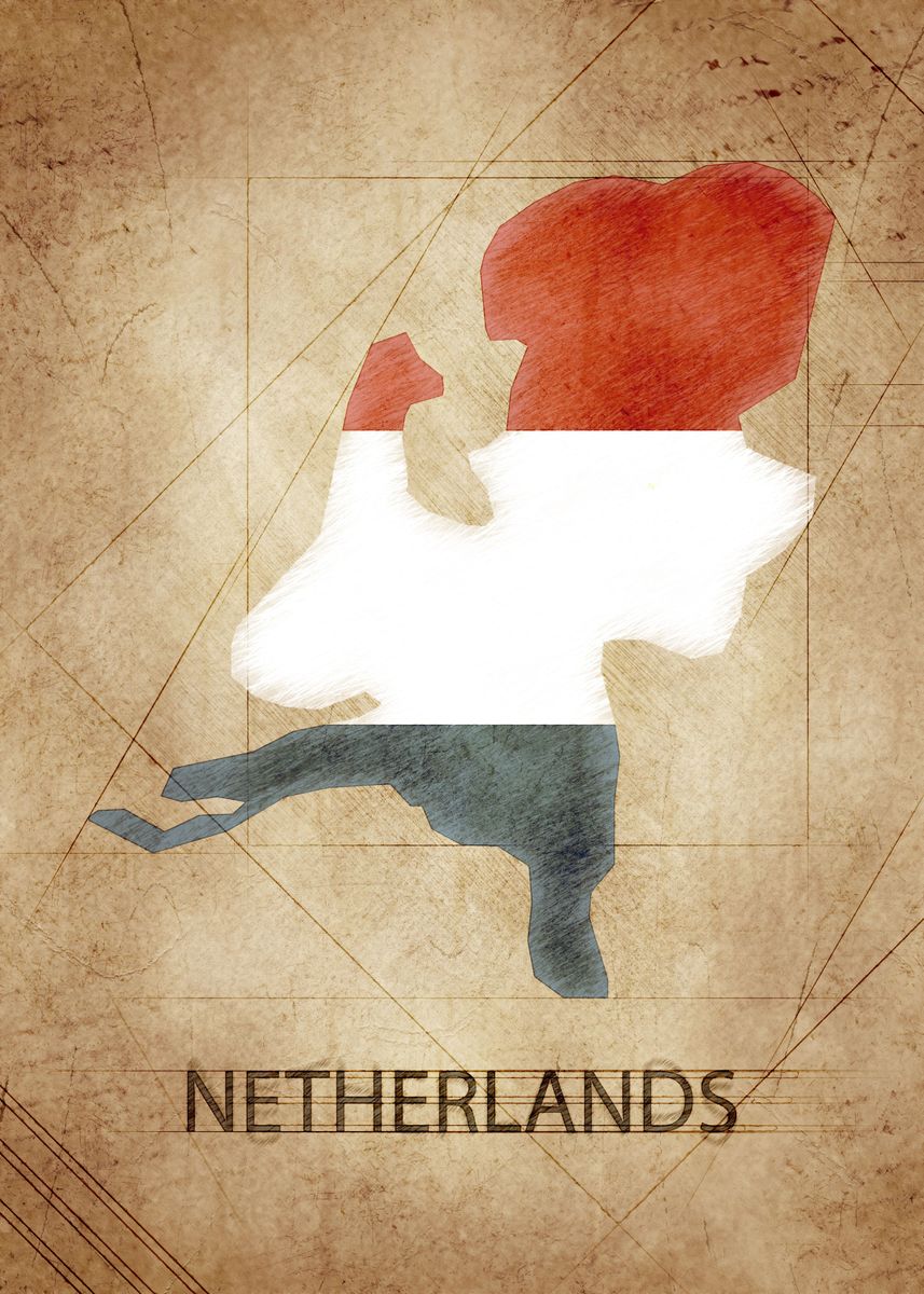'Netherlands' Poster, picture, metal print, paint by Luvy | Displate