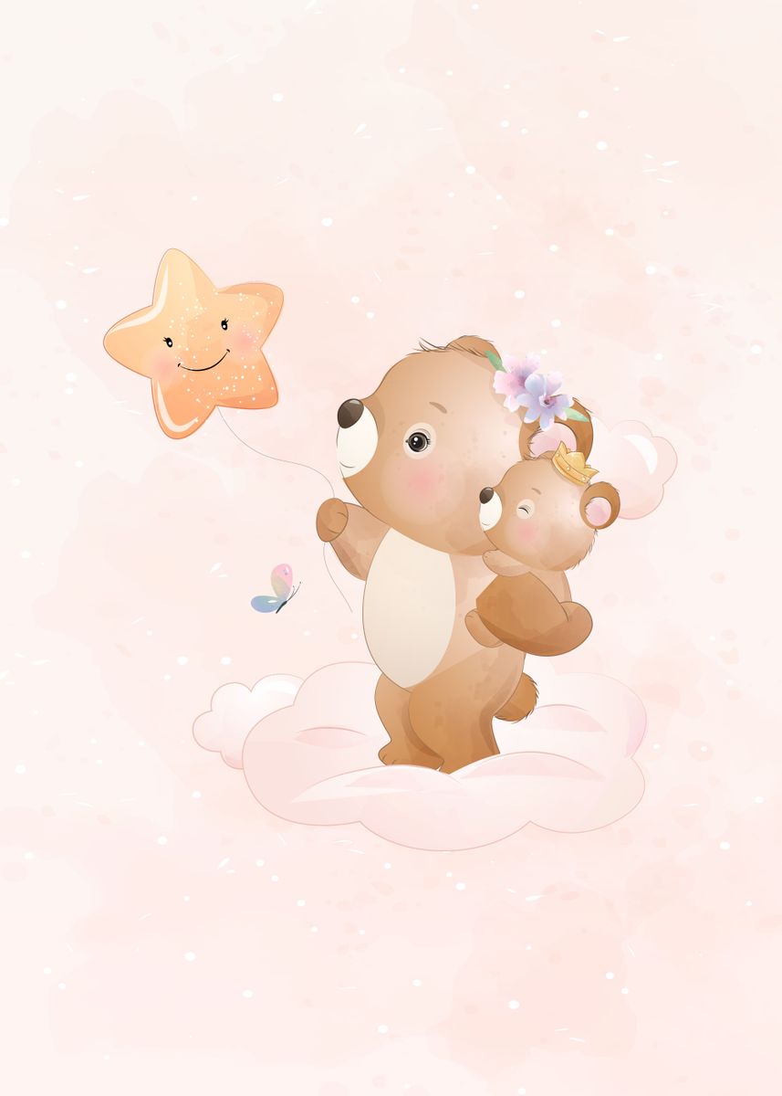 'Happy Bear' Poster, picture, metal print, paint by Faissal Thomas ...