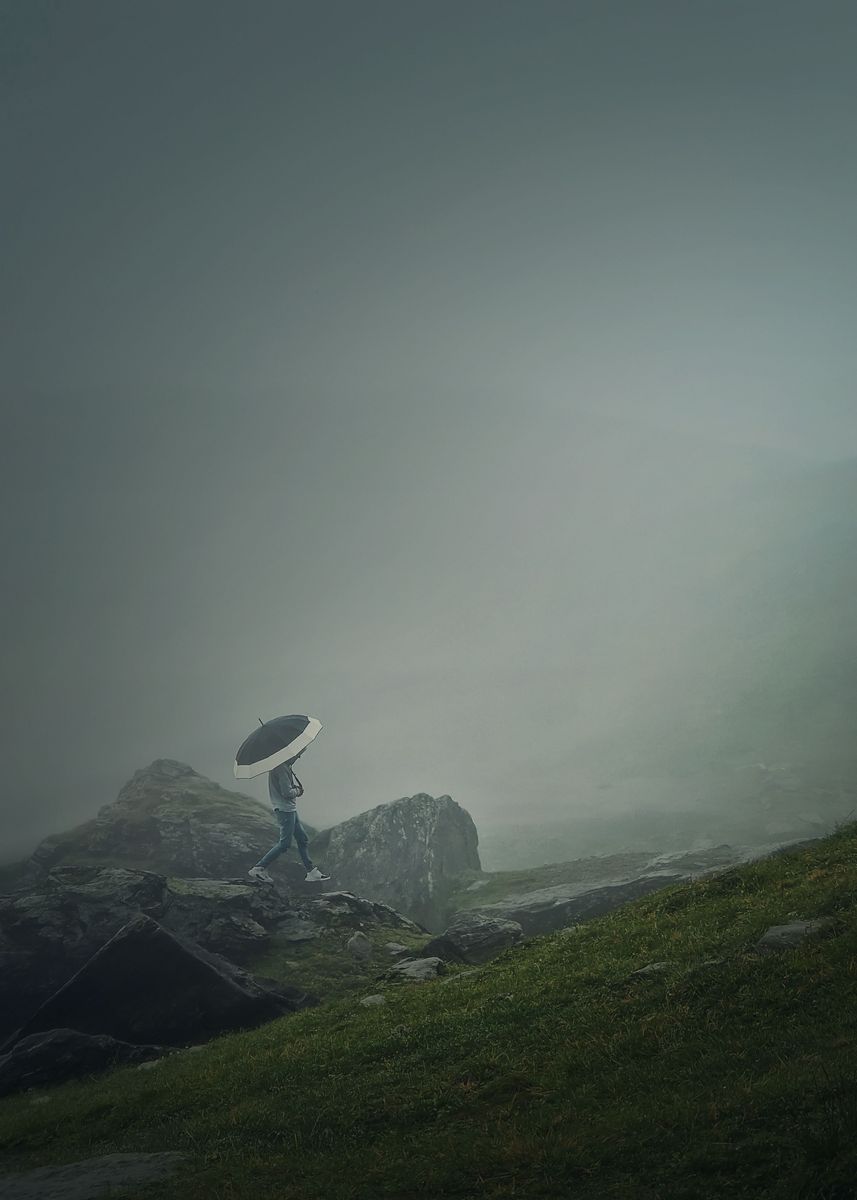 'mountain wanderer' Poster by PsychoShadow | Displate