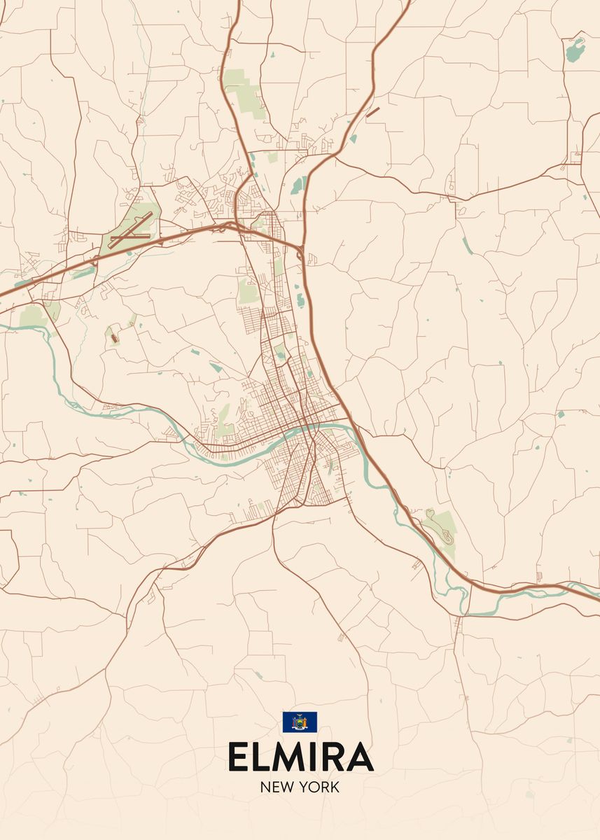 'Elmira NY' Poster by IMR Designs | Displate