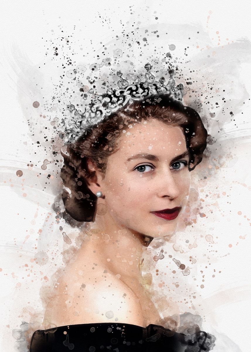 'Queen Elizabeth II' Poster, picture, metal print, paint by Kitty Kit ...