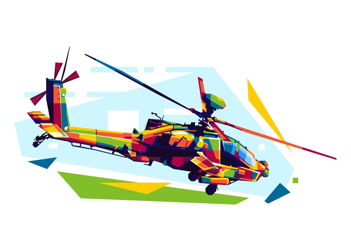 'AH 64D Apache Longbow' Poster by Lintang Wicaksono | Displate