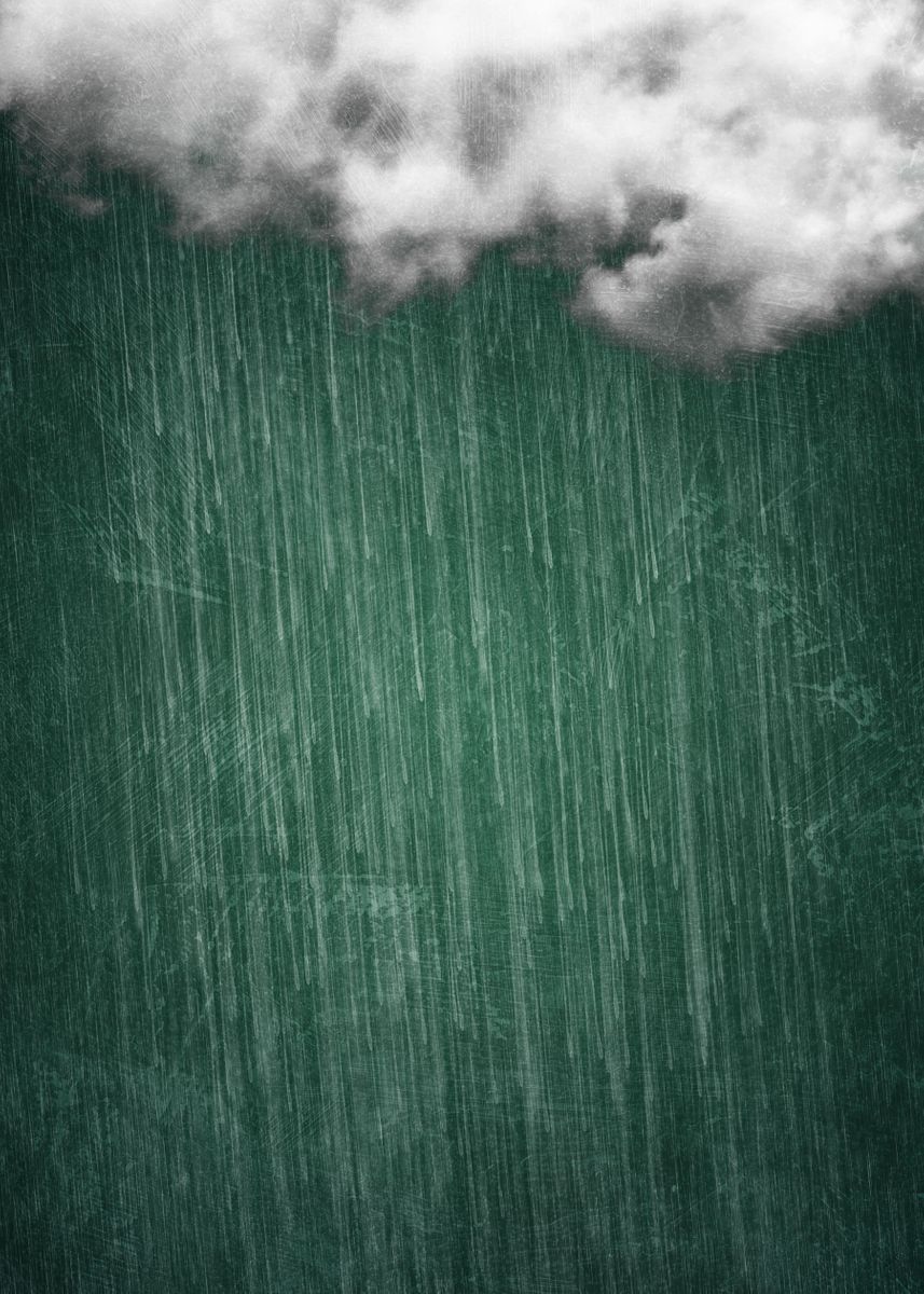 'Emerald Rain' Poster, picture, metal print, paint by Ema Paraschiv ...