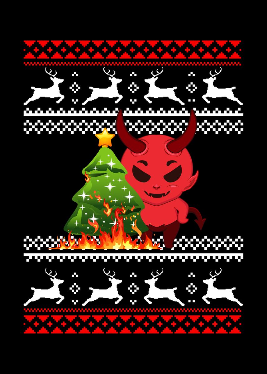 'Vintage Ugly Christmas' Poster by CrownMerch | Displate