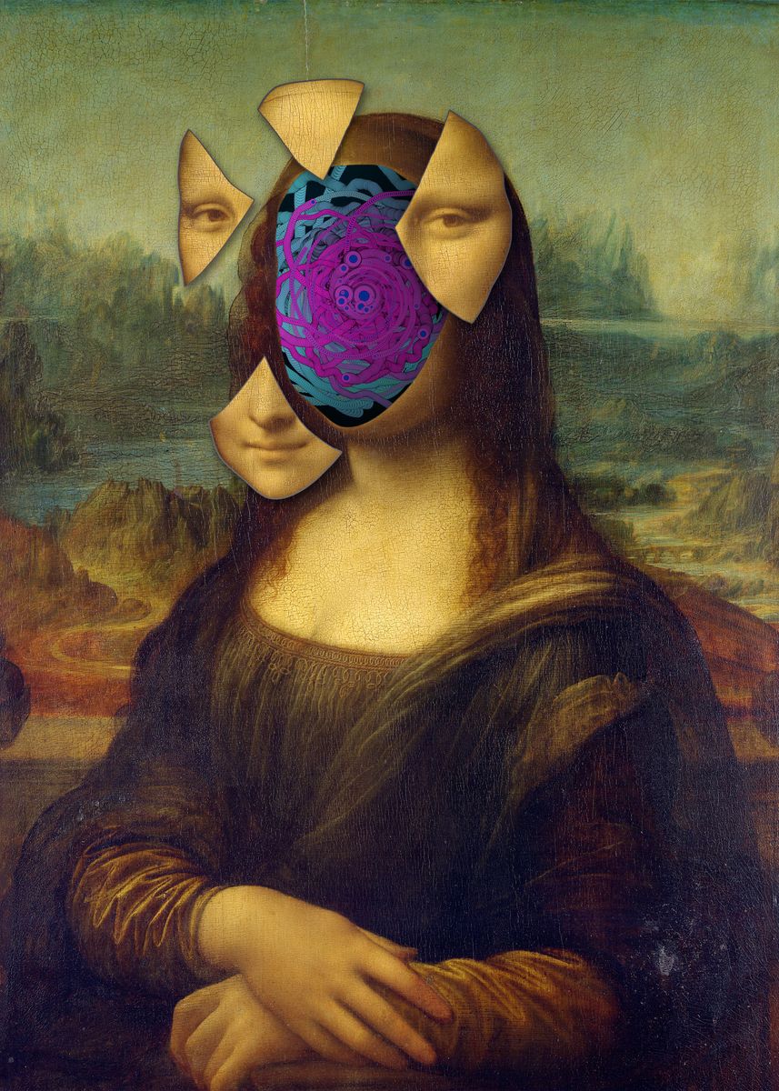 'Mona Lisa Mask Off' Poster, picture, metal print, paint by Jash ...