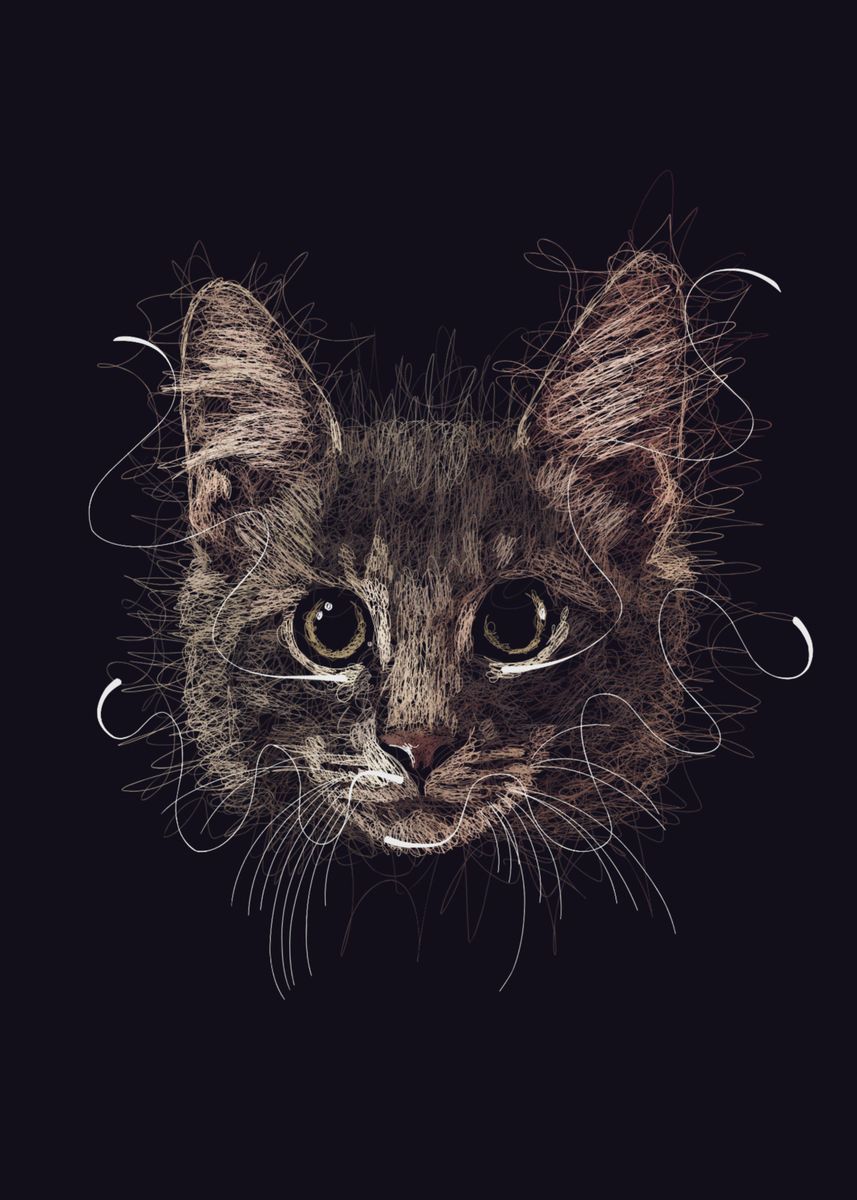'Kitten' Poster by Muh Aslan | Displate