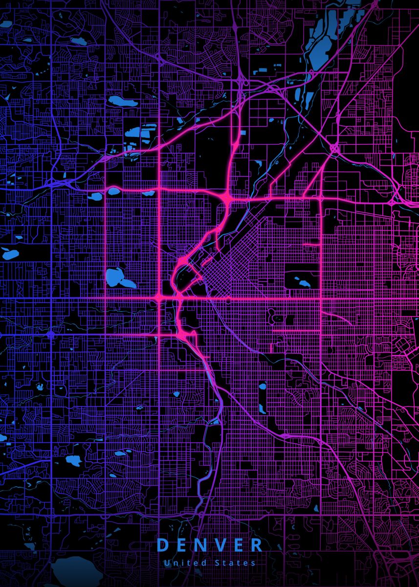 'Denver ' Poster, picture, metal print, paint by Deeo | Displate