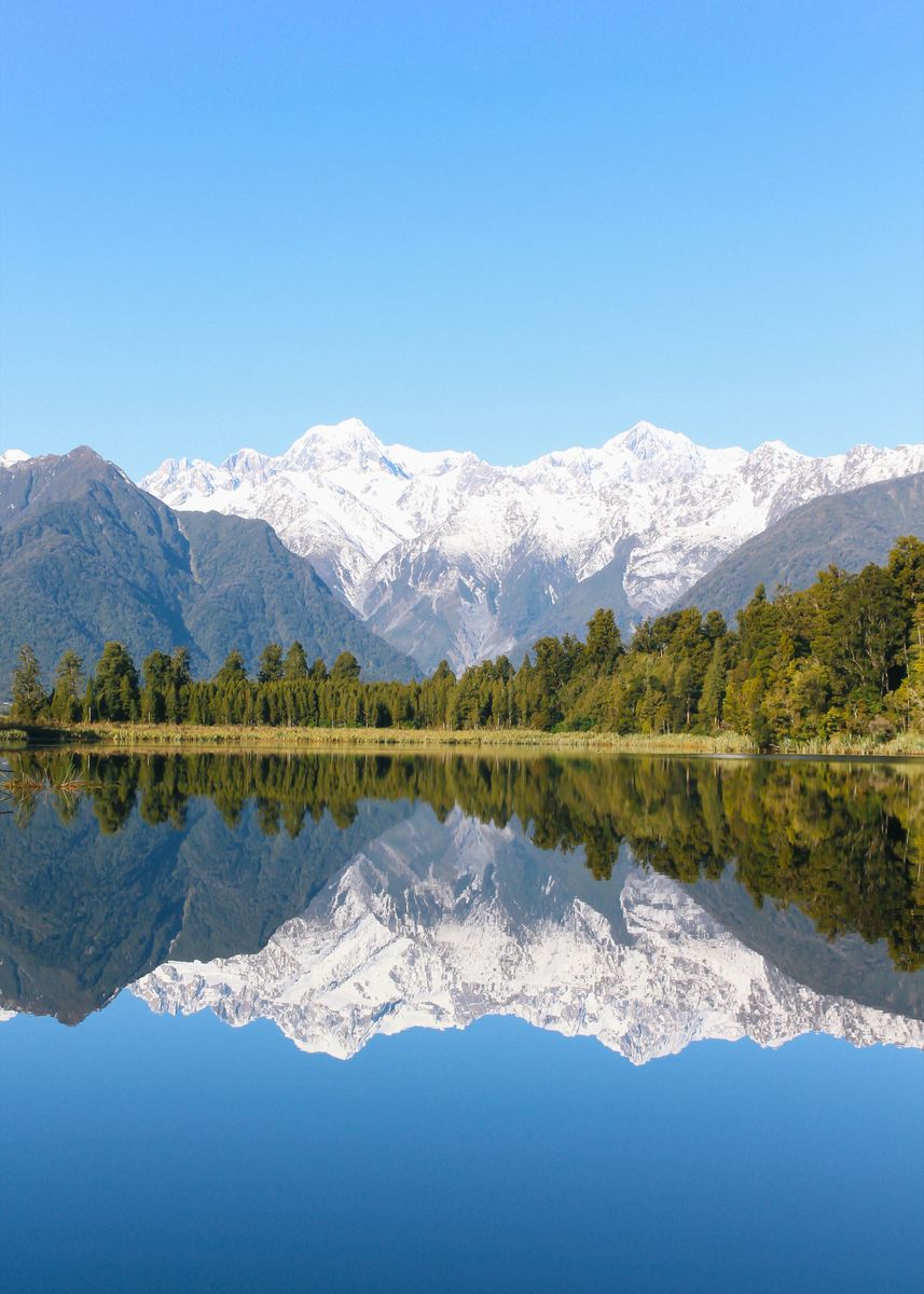 'Lakeside Reflection' Poster, picture, metal print, paint by Conceptual ...