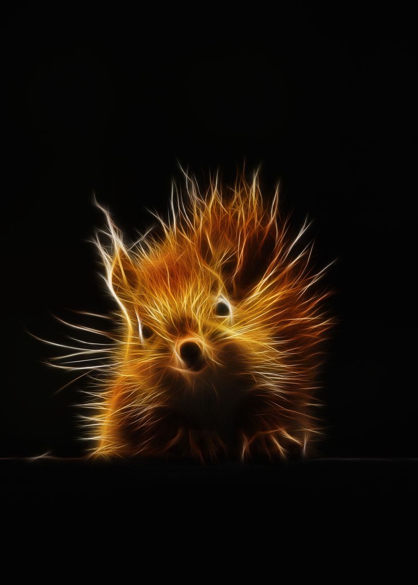 'Squirrel Neon Art' Poster by Hasnaa Art | Displate