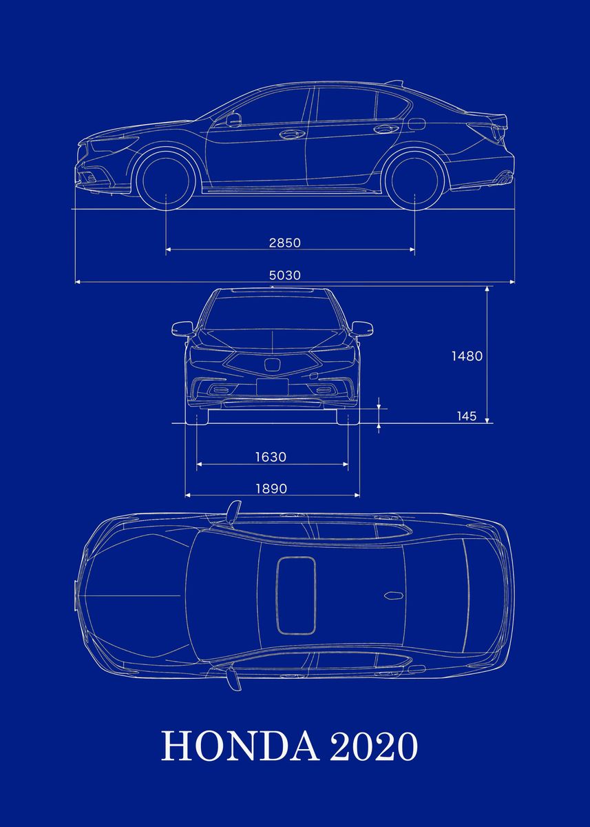 'Honda ' Poster, picture, metal print, paint by Eng Hadoool | Displate
