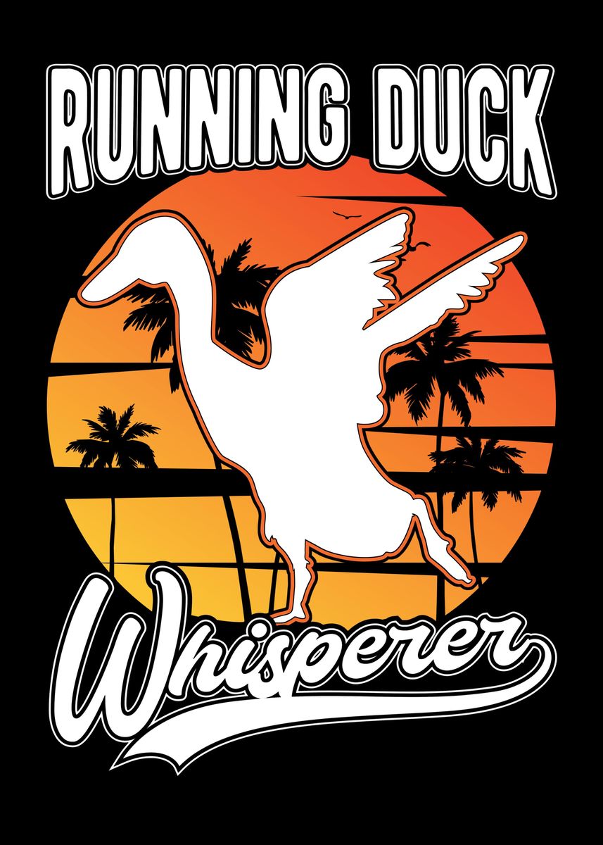 'Runner Duck Running Duck' Poster, picture, metal print, paint by ...