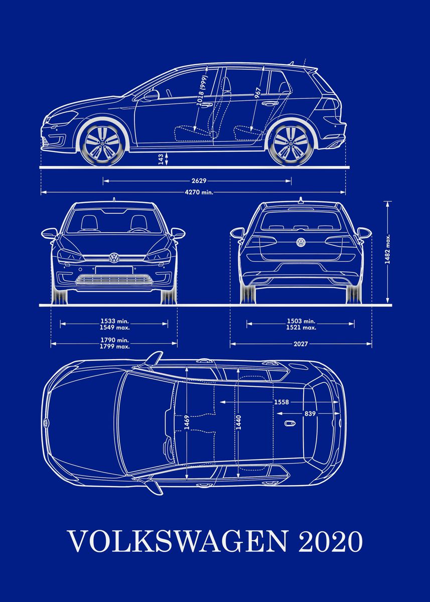'Volkswagen' Poster, picture, metal print, paint by Eng Hadoool | Displate