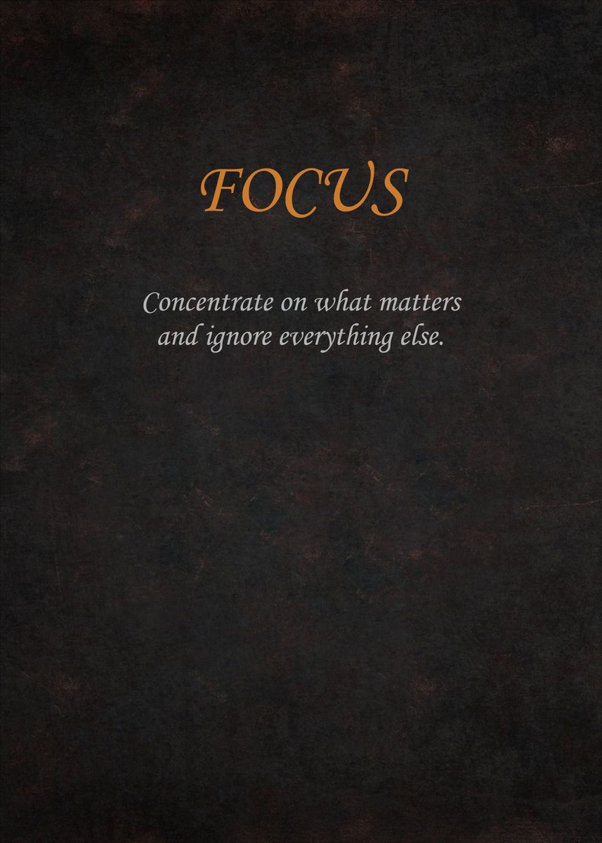 'Focus' Poster by Florian Stettmeier | Displate