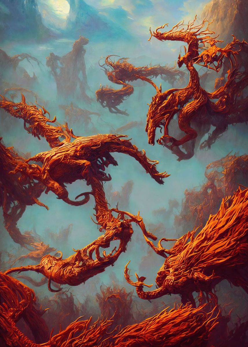 'Creatures of the Wind' Poster, picture, metal print, paint by lashman ...