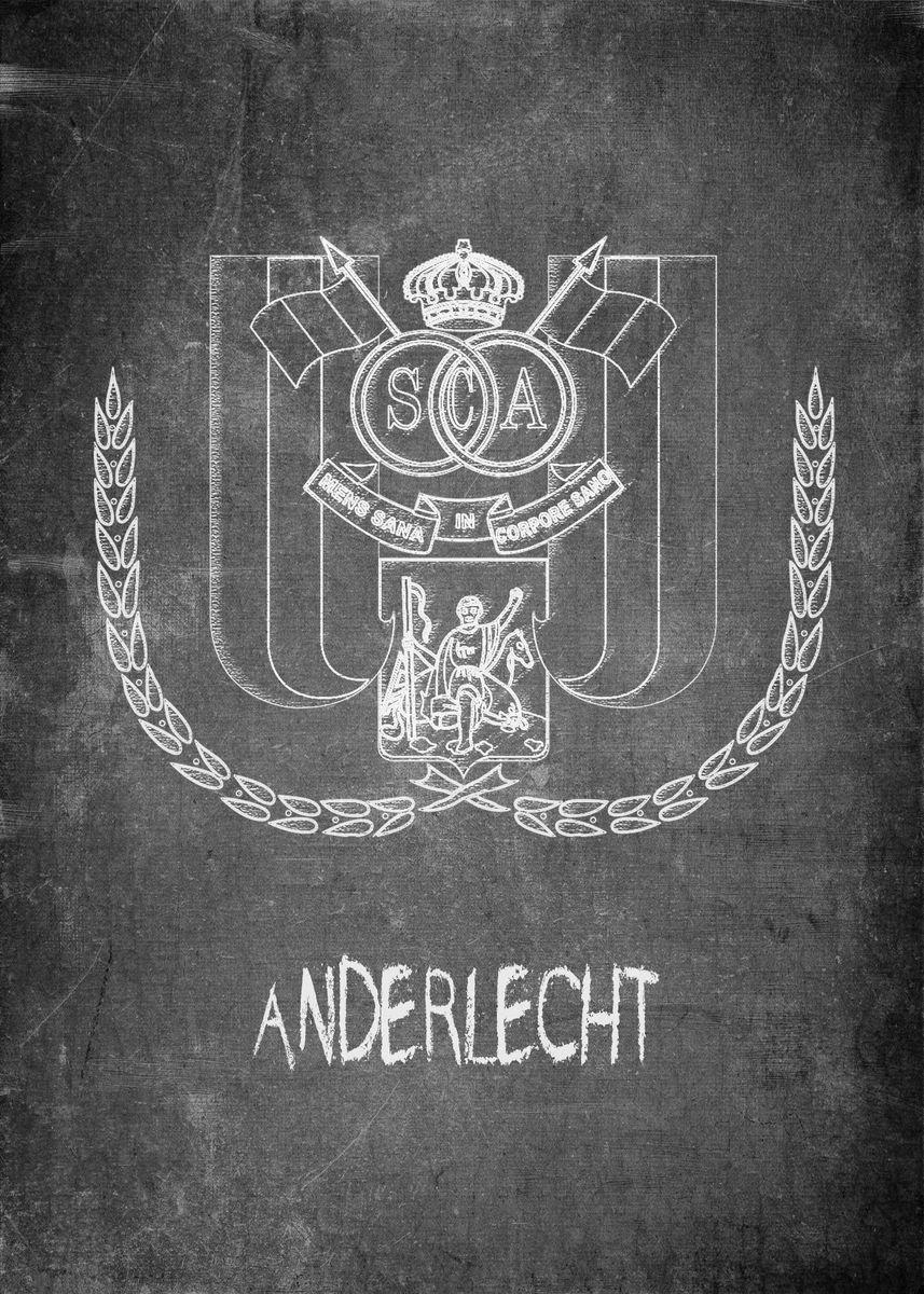 'Anderlecht' Poster, picture, metal print, paint by AD art | Displate