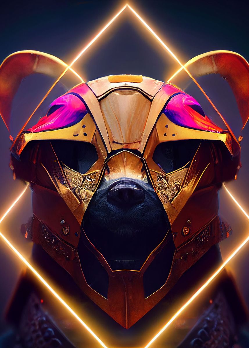 'The Honey Badger Samurai' Poster, picture, metal print, paint by ...