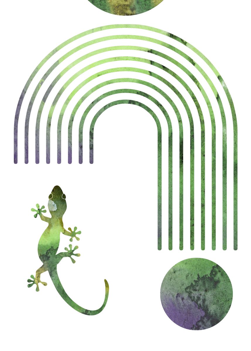 'Gecko ' Poster by RosaliasArt | Displate
