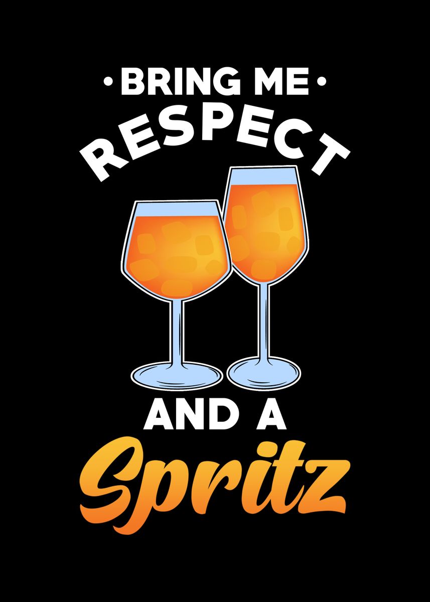 'Spritz Drink' Poster, picture, metal print, paint by schmugo | Displate
