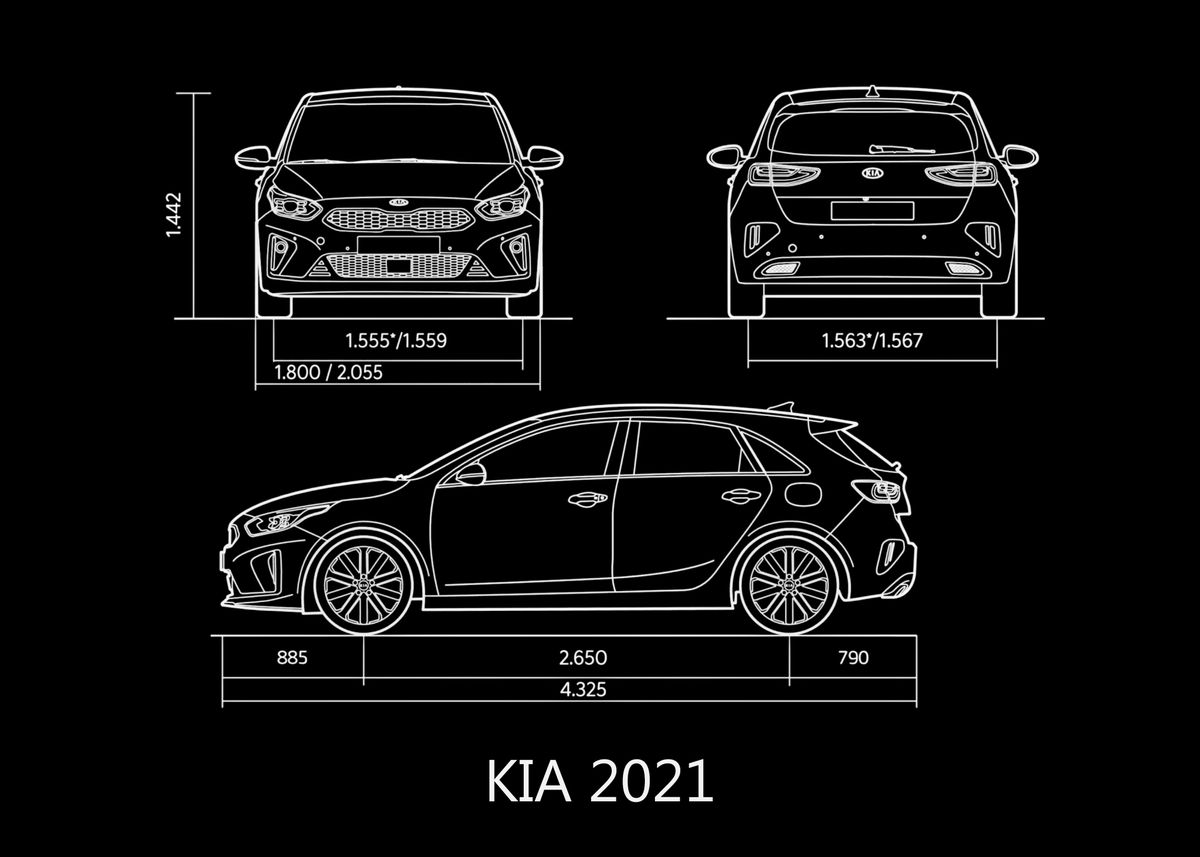 'Kia GT 2021 ' Poster by Fast Elevator | Displate