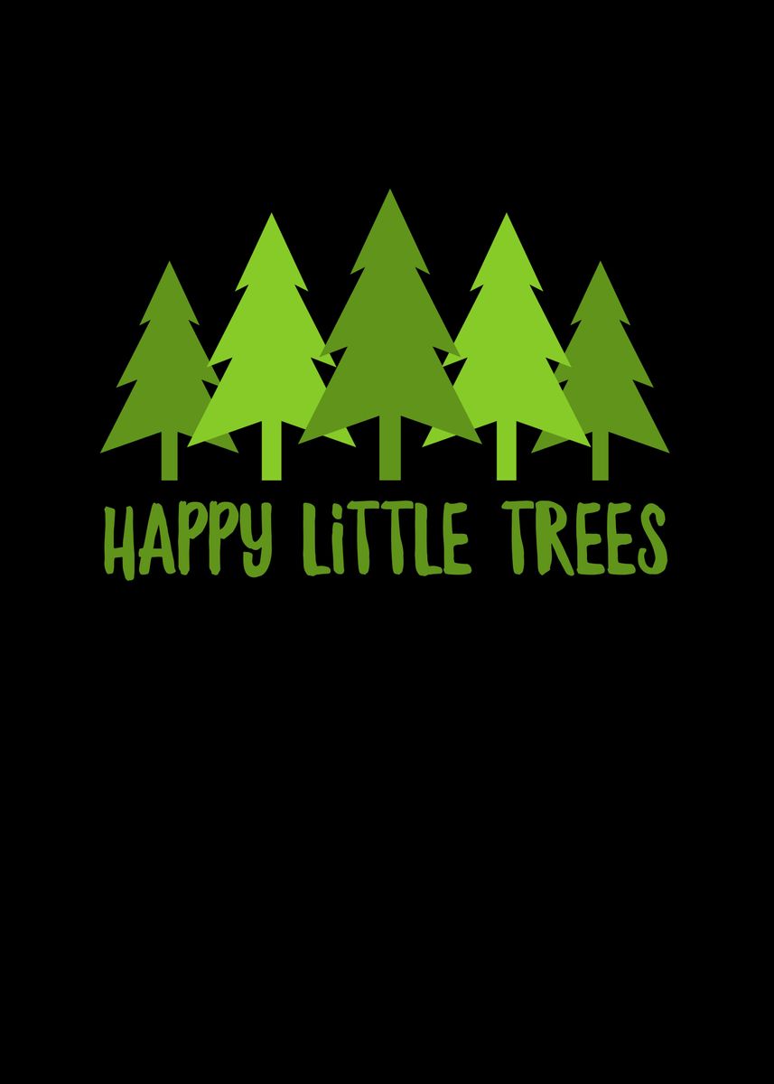 'Happy Little Trees' Poster, picture, metal print, paint by Francois ...