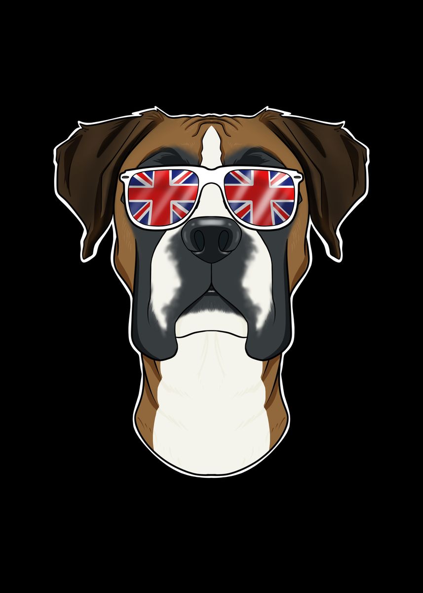 'Boxer UK Sunglasses' Poster by MaximusDesigns | Displate
