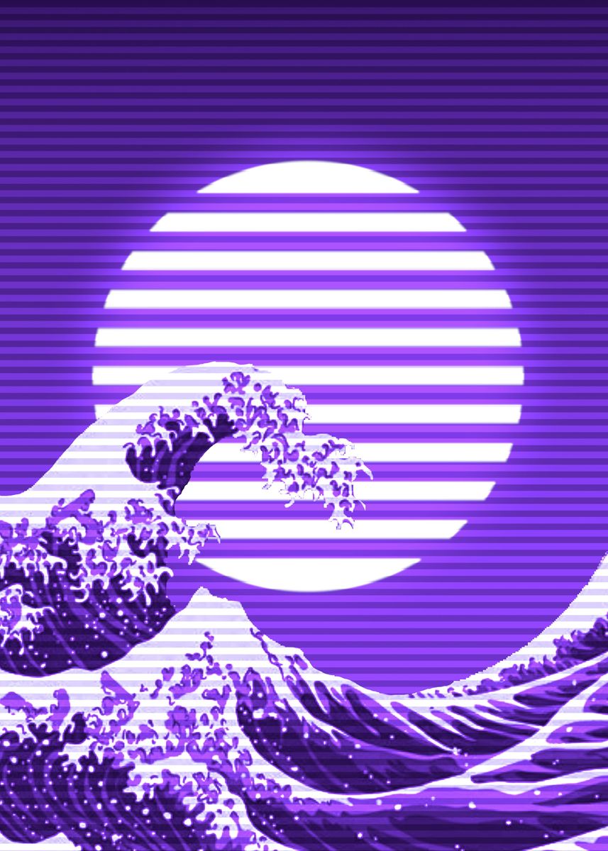'RETRO 80S KANAGAWA' Poster by Kali Wuri | Displate