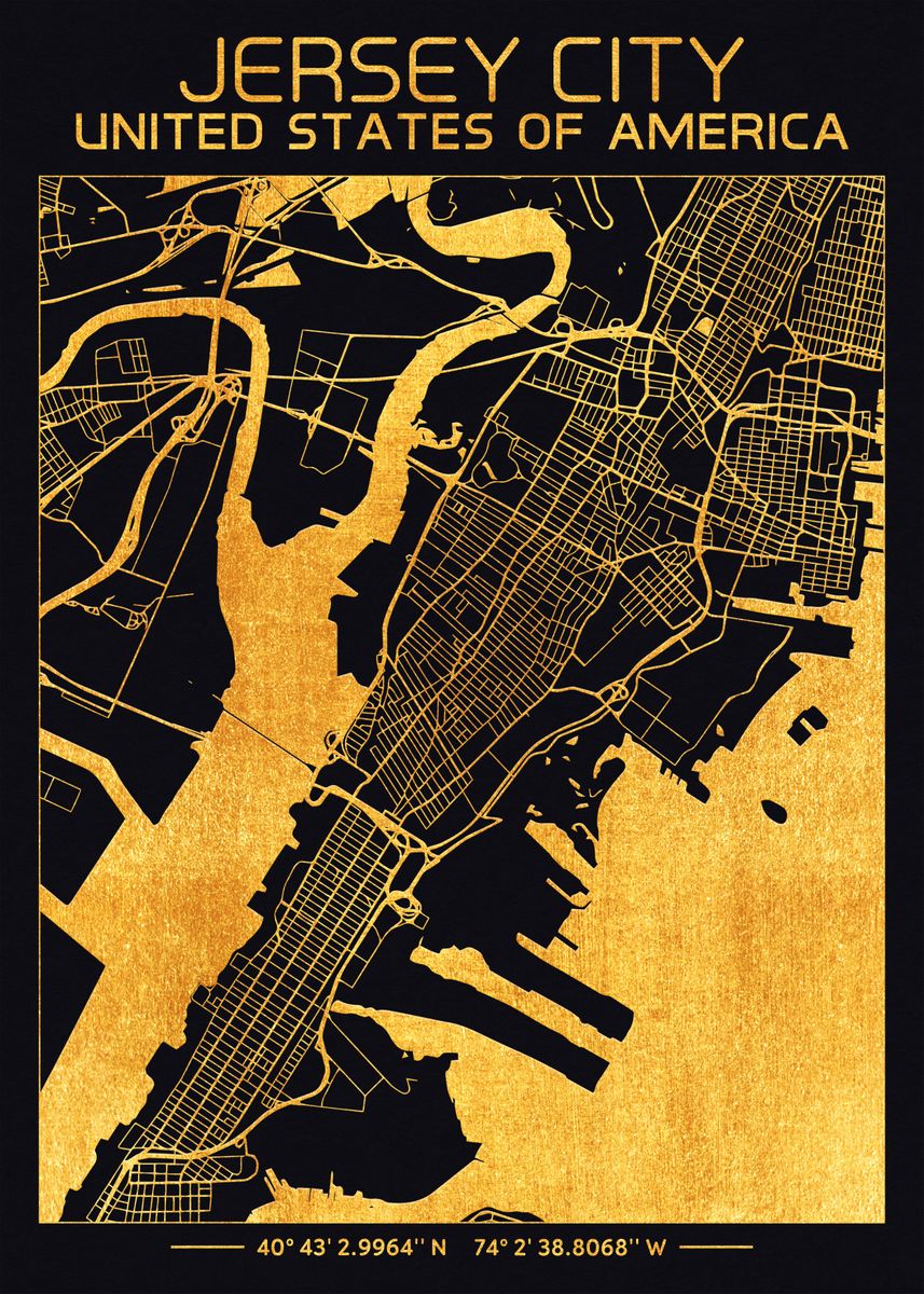 'Jersey City NJ USA' Poster by Denis Siggers | Displate