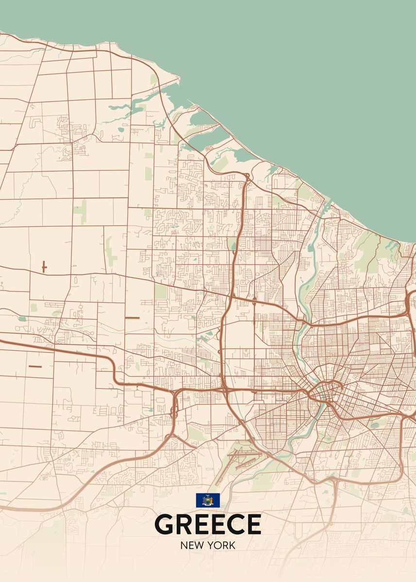 'Greece NY' Poster by IMR Designs | Displate