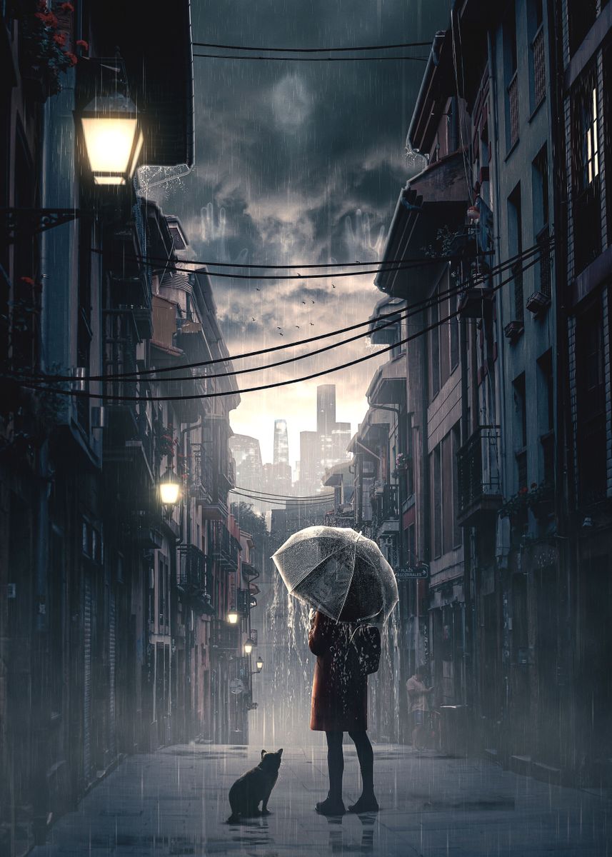 'The Rain Ghost' Poster, picture, metal print, paint by Adam Cousins ...