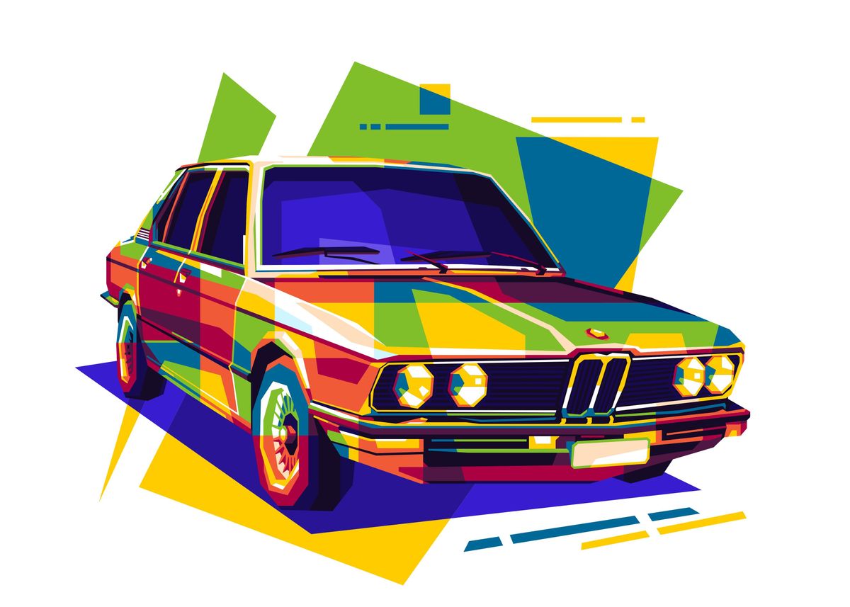 'BMW E12' Poster by Lintang Wicaksono | Displate