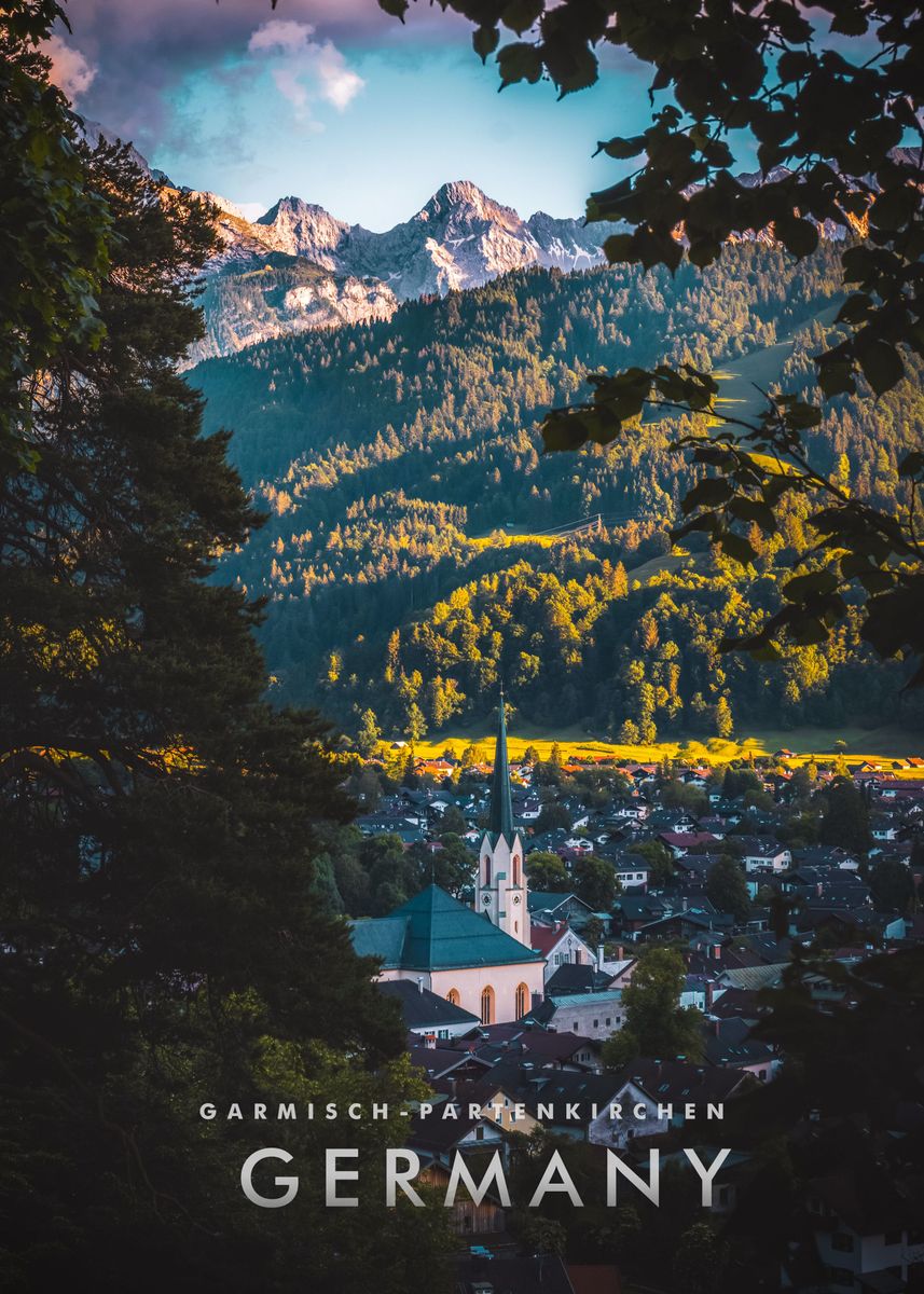 'Partenkirchen Garmisch' Poster, picture, metal print, paint by Merah ...