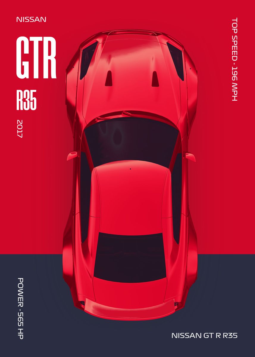 'Nissan GTR' Poster by Basues | Displate