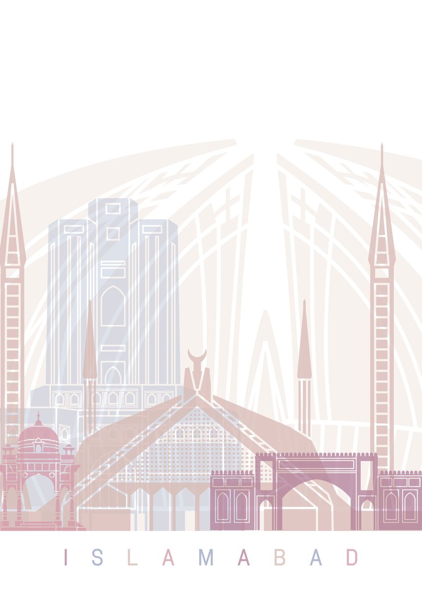 'ISLAMABAD SKYLINE POSTER ' Poster by Cristina Romero | Displate