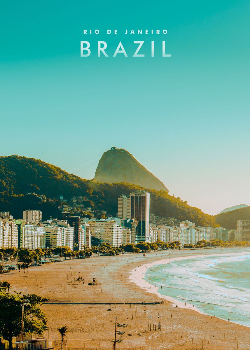 'Rio de Janeiro Brazil' Poster, picture, metal print, paint by Oneil ...