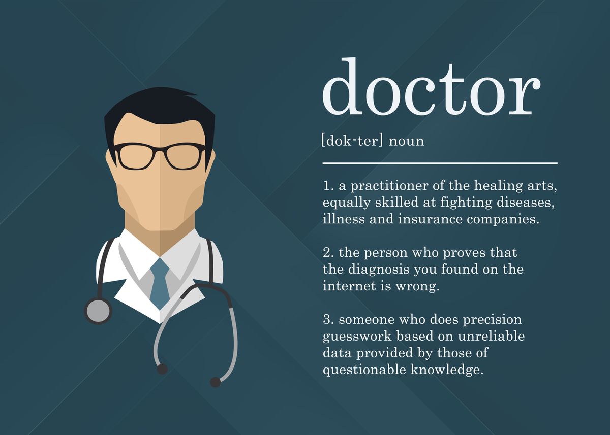 'Funny Doctor Definition' Poster by 84PixelDesign | Displate