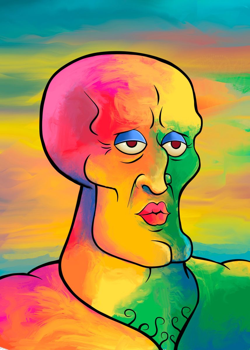 'handsome ' Poster, picture, metal print, paint by Boon Edgar | Displate