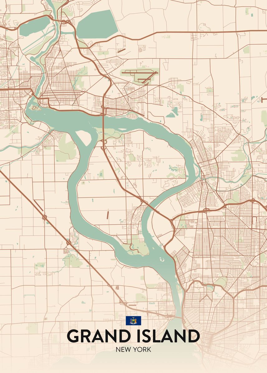 'Grand Island NY' Poster by IMR Designs | Displate