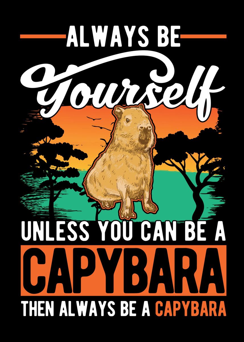'Capybara Lover Capybara Gi' Poster, picture, metal print, paint by ...