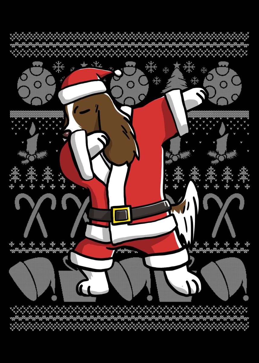 'English Springer Christmas' Poster, picture, metal print, paint by ...