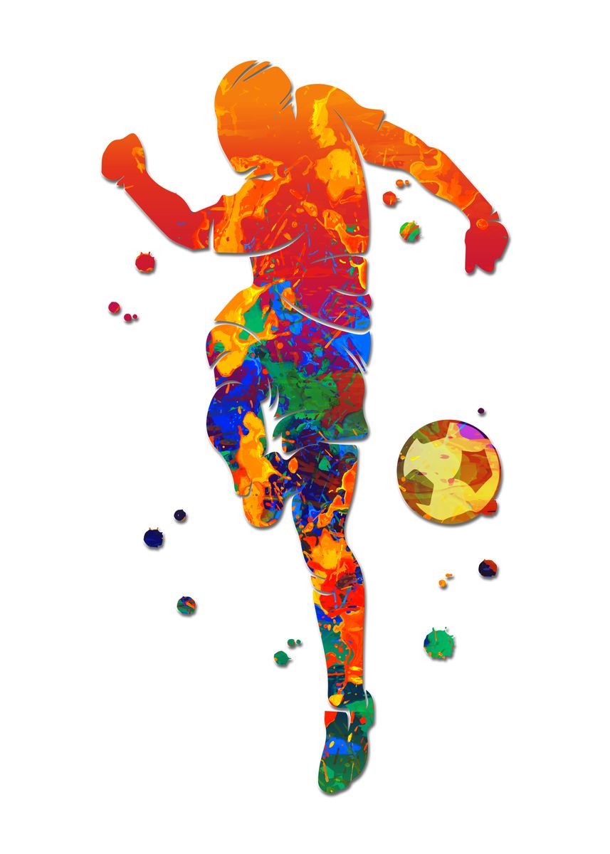 'Kick football' Poster by Vincent Vorce | Displate