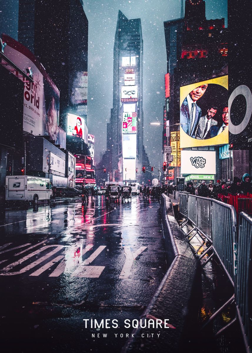 'Times Square ' Poster, picture, metal print, paint by Famous City ...
