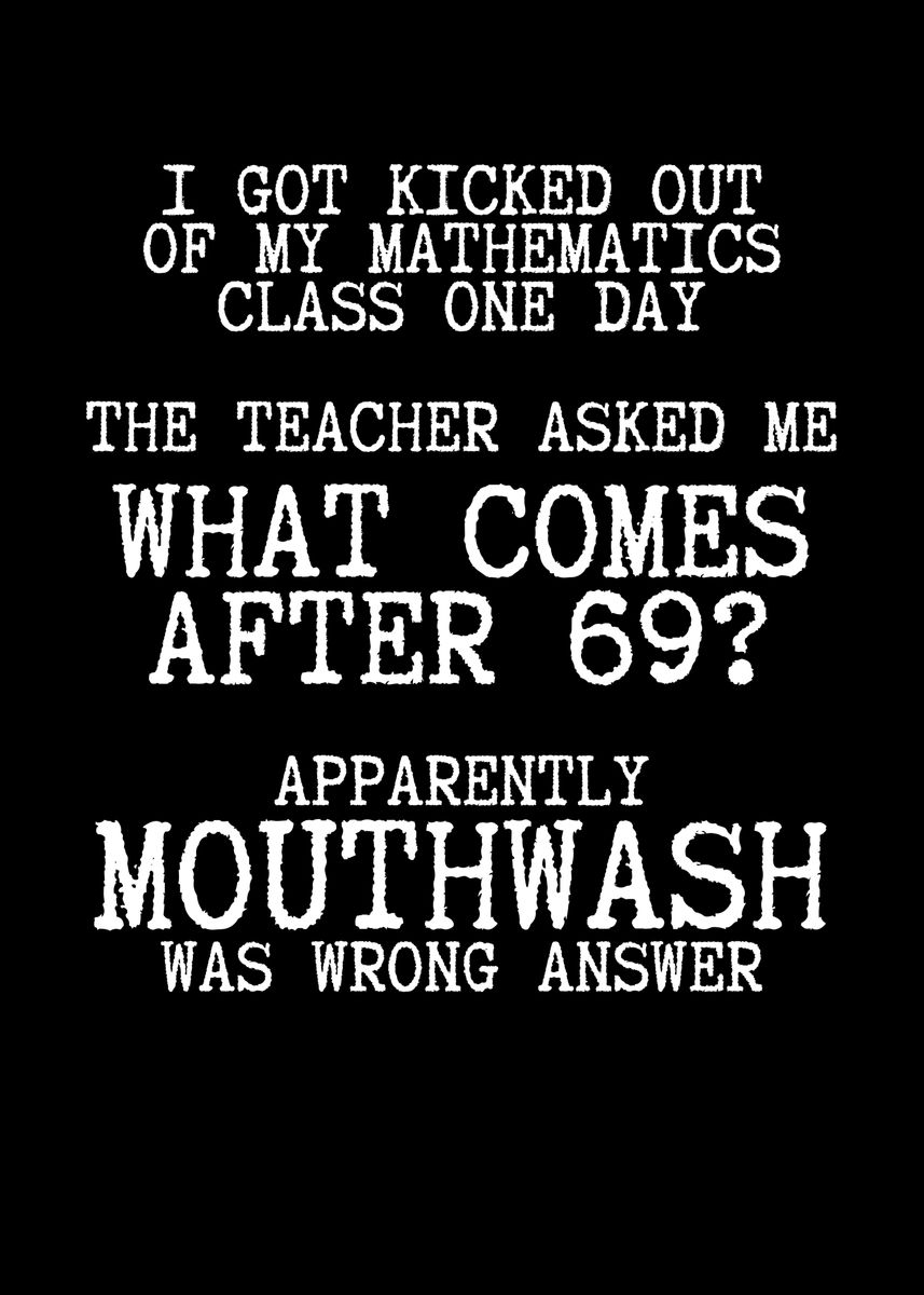 'Funny math answer to the q' Poster by BeMi | Displate