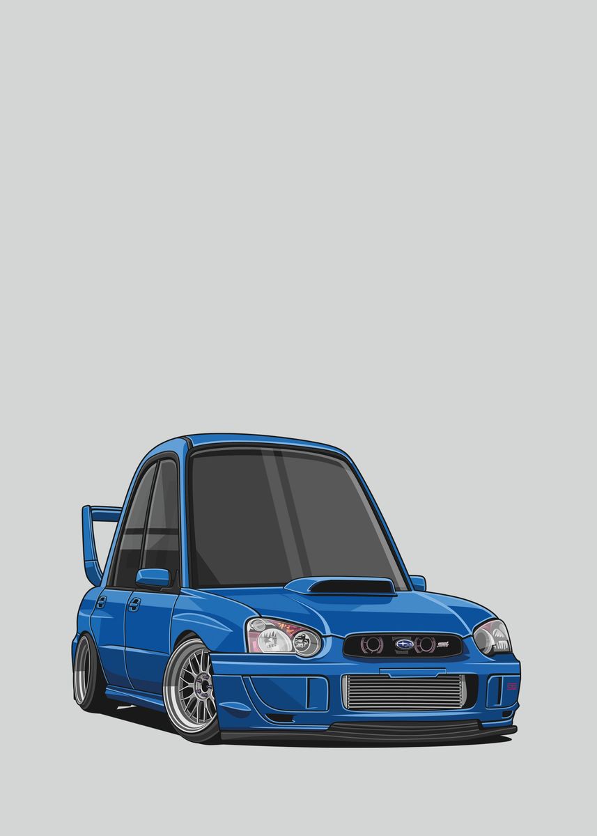 'subaru impreza wrx sti' Poster by capture art | Displate