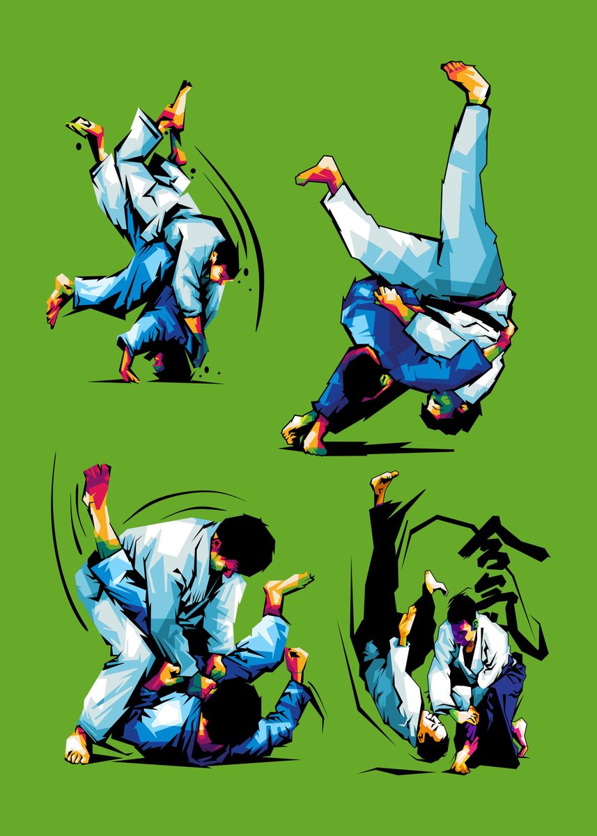 'Kung fu' Poster, picture, metal print, paint by Dedew Doublede | Displate