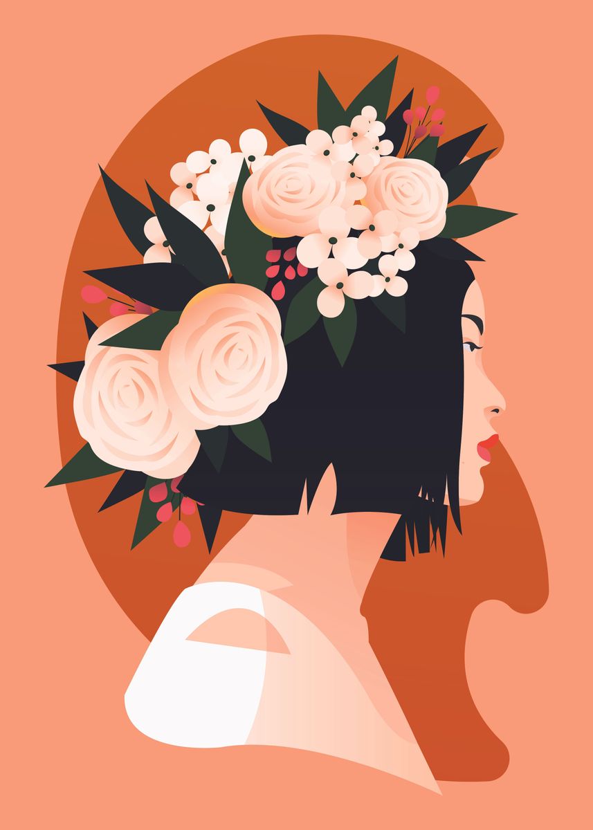 'Beautiful Girl Art' Poster by Jaya Studio | Displate