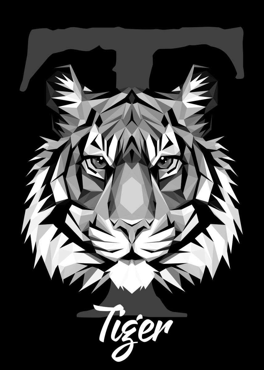 'Tiger' Poster, picture, metal print, paint by minh doan | Displate