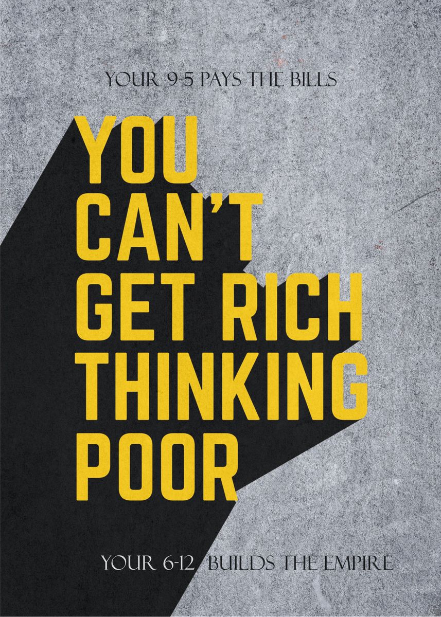 'Get Rich' Poster, picture, metal print, paint by tobirama senju | Displate