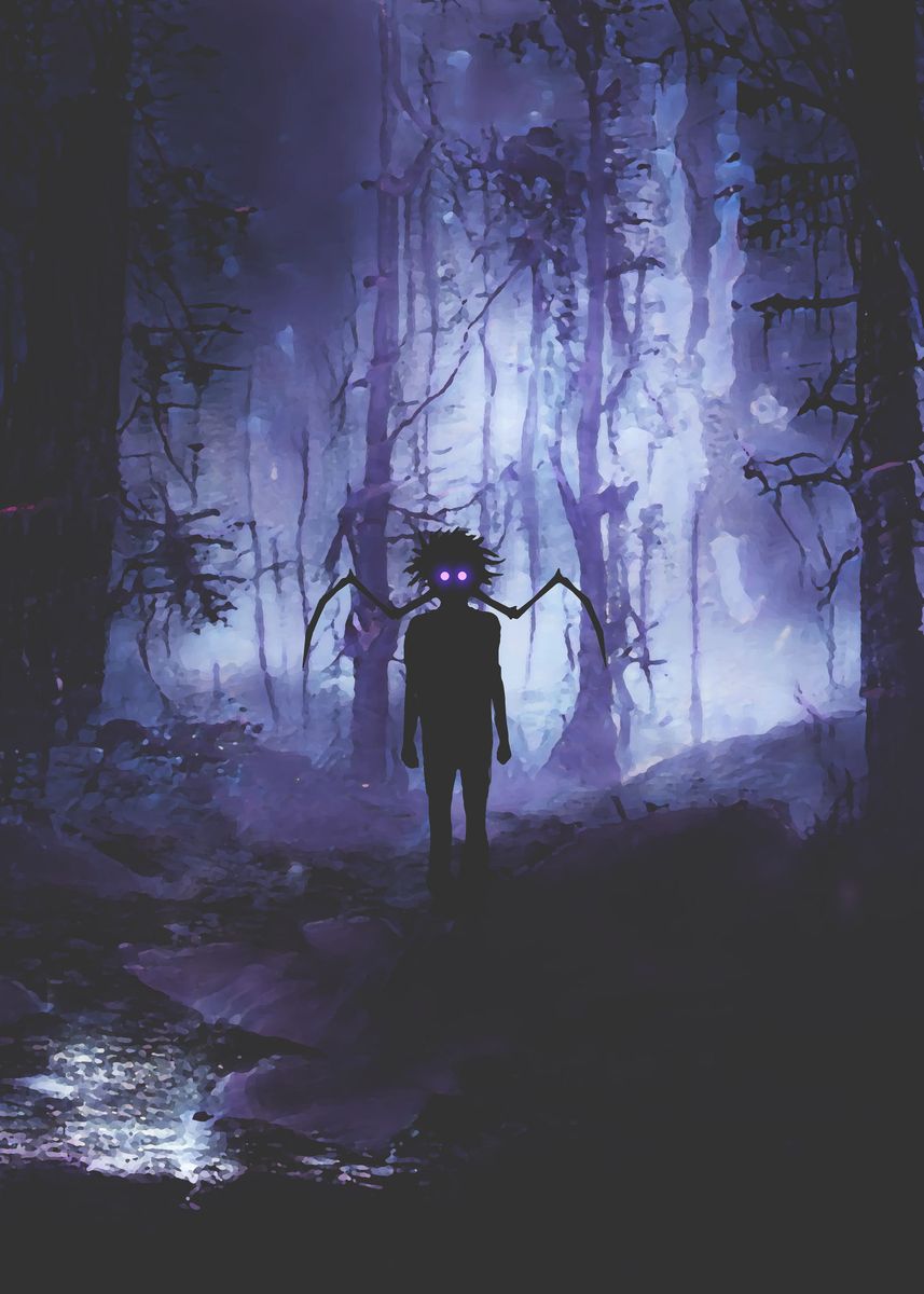 'Violet Horror' Poster, picture, metal print, paint by AndrejZT | Displate