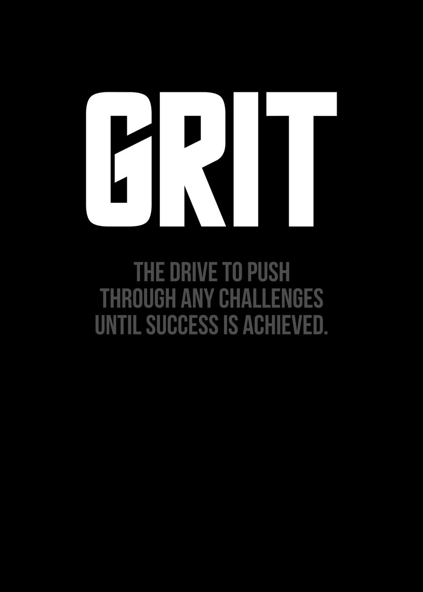 'Grit Motivation' Poster, picture, metal print, paint by albran karan ...