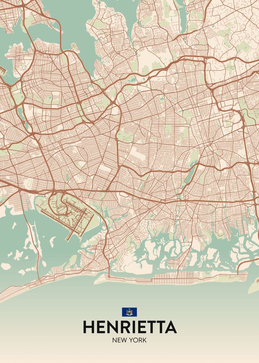 'Henrietta NY' Poster, picture, metal print, paint by IMR Designs ...